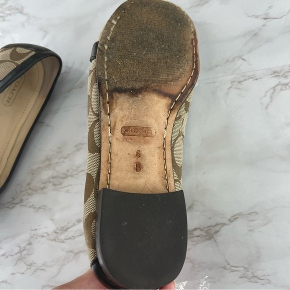 Coach Ella Monogram Signature Canvas Loafers Brown Sl… - Gem